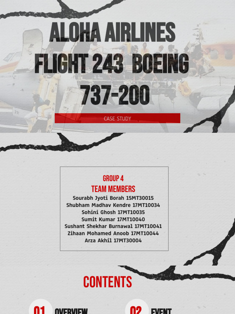 Aloha Airlines Fight 243 Boeing 737-200 | PDF | Fatigue (Material) | Transport