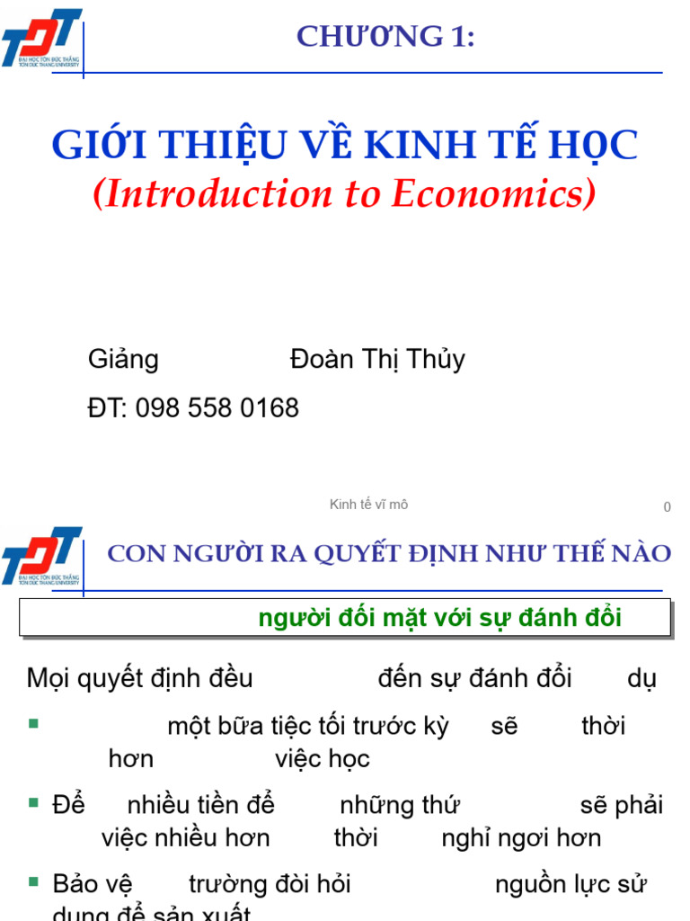 Chuong 1 - Gioi Thieu Ve Kinh Te Hoc New | PDF