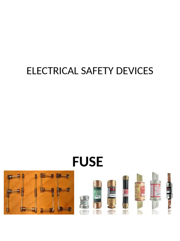 Electrical Safety Devices | PDF