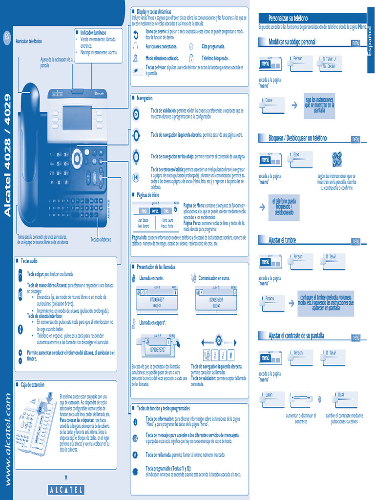Manual del Alcatel 4028 y 4029 | PDF | Teléfono | Tecnología de ...