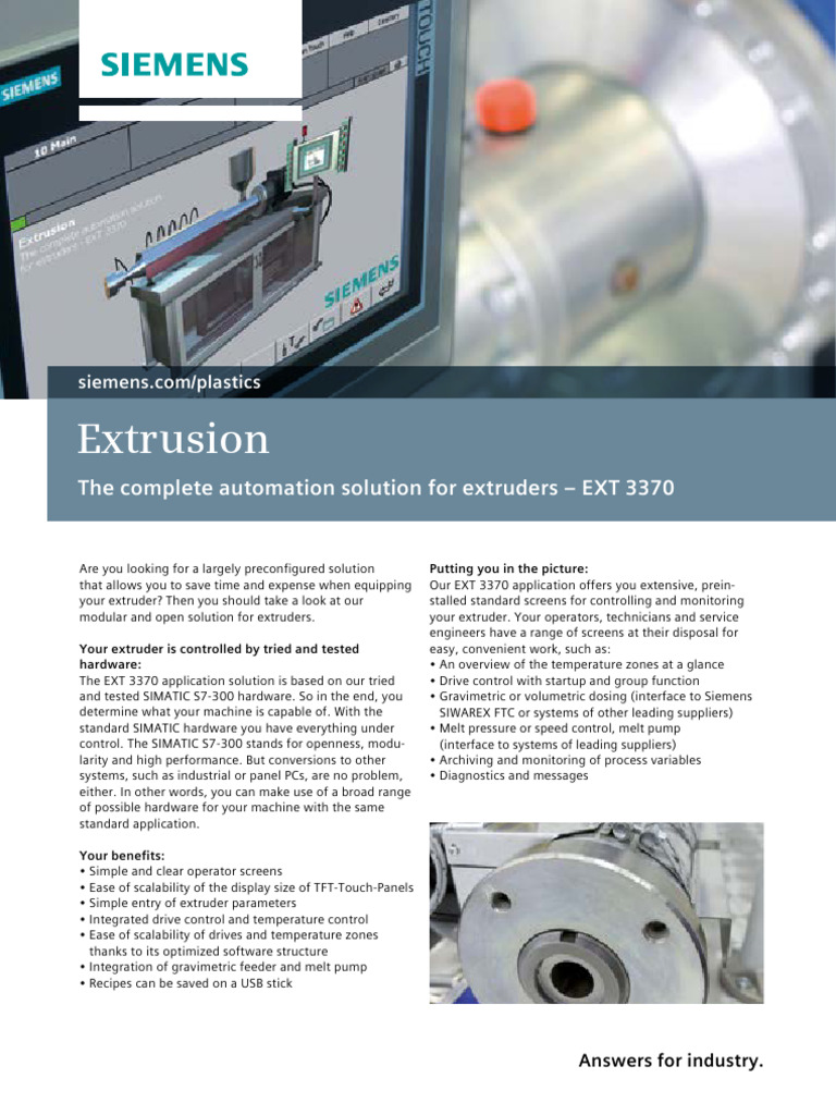 extrusion_ext3370_flyer_en_2013 | PDF | Extrusion | Computing