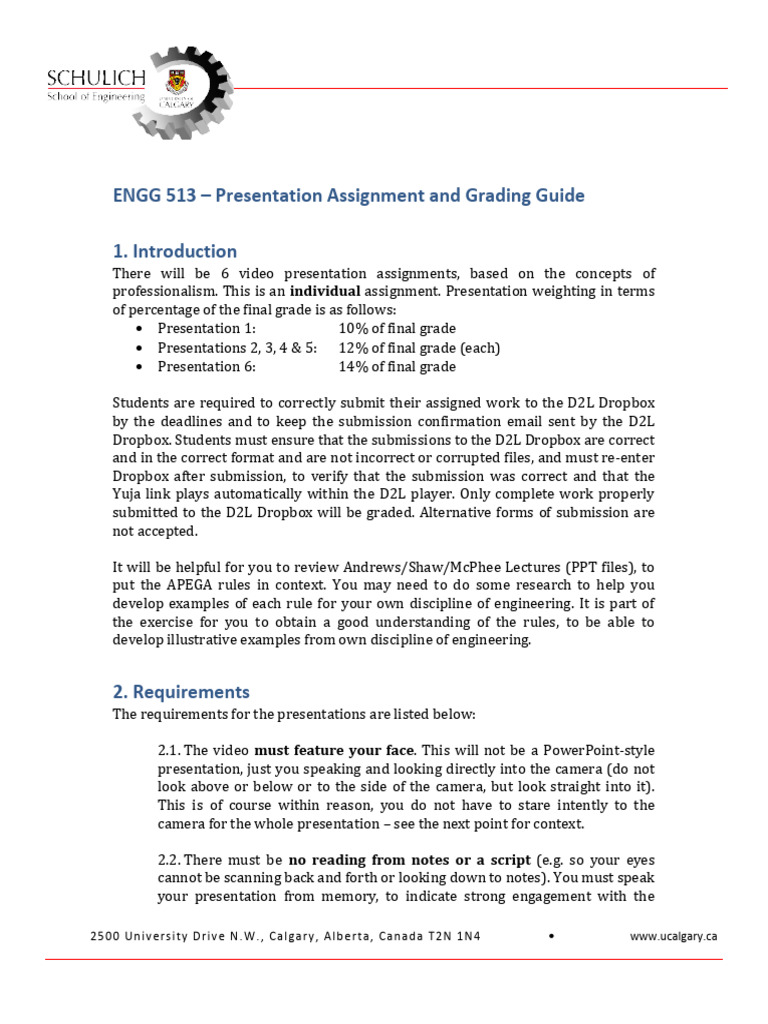ENGG 513 Presentation Assignment Guide | PDF | Computers | Technology ...