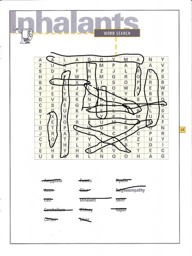 Inhalants Word Search | PDF