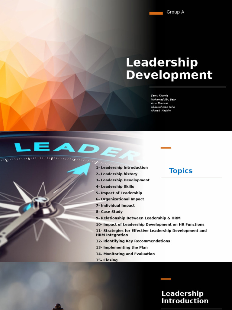 Group A - Leadership Development | PDF | Leadership | Human Resource ...