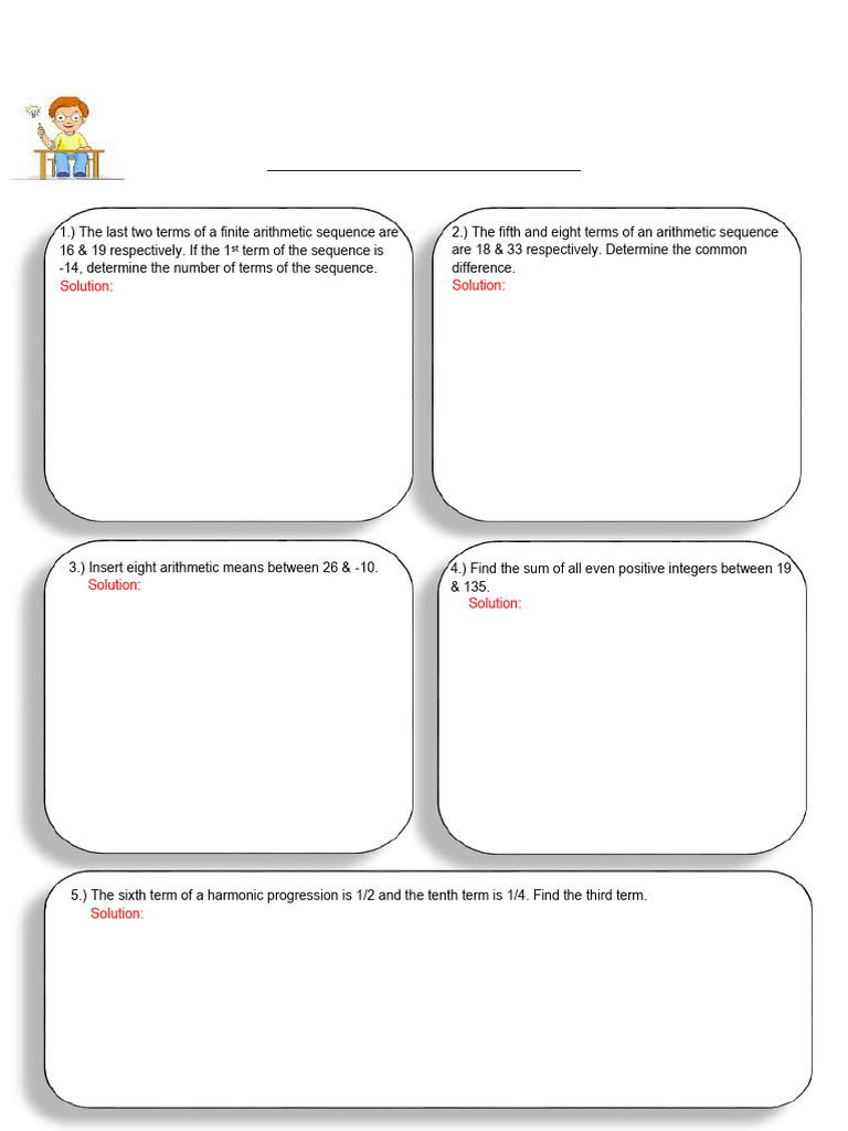 Quarter 2 Activity 1. Arithmetic Harmonic Sequence | PDF | Finance ...
