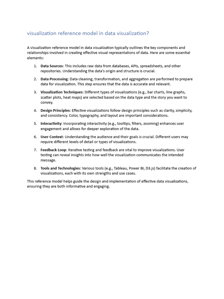 visualization reference model in data visualization | PDF