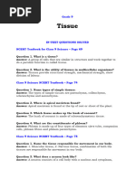 Science NCERT Class 9 Chapter 6 - Tissues | PDF | Tissue (Biology) | Muscle