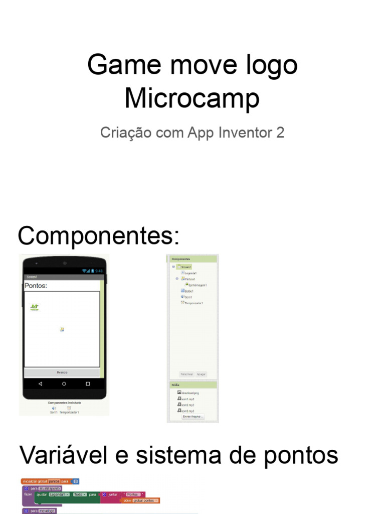 João Vitor SIlva - JOGO NO APP INVENTOR - GAME MOVE LOGO MICROCAMP | PDF
