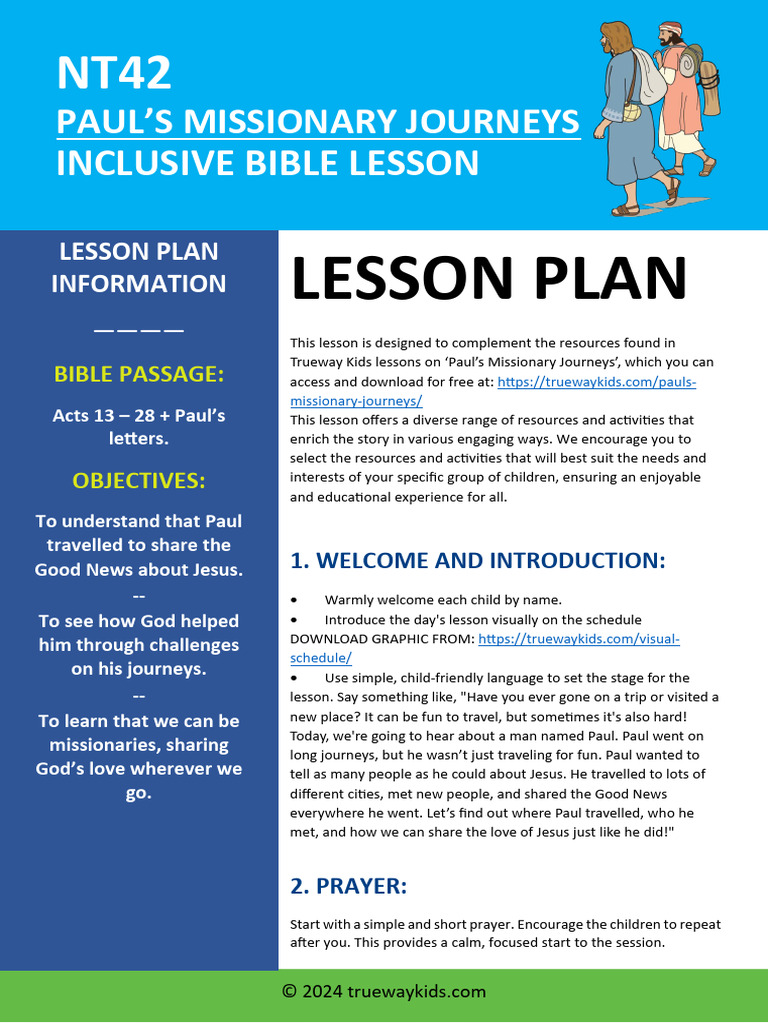 NT42 Paul’s Missionary Journeys | PDF | Paul The Apostle | Prayer