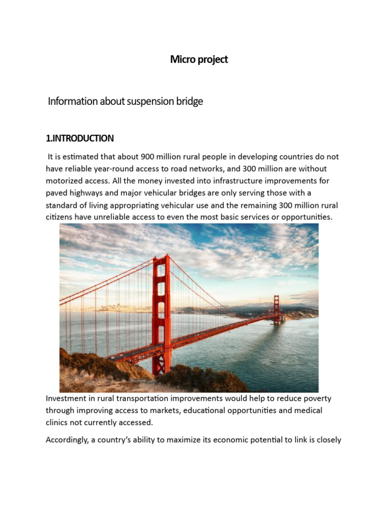 hen micro project | PDF | Bridge | Structural Load