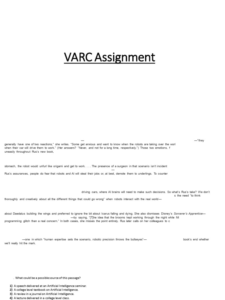 VARC Assignment 21 May 2024 | PDF | Gravity | Dark Matter