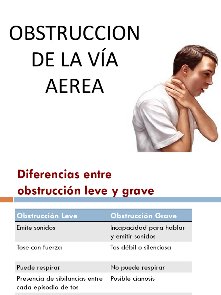Obstrucción de la vía aérea | PDF | Reanimación cardiopulmonar ...