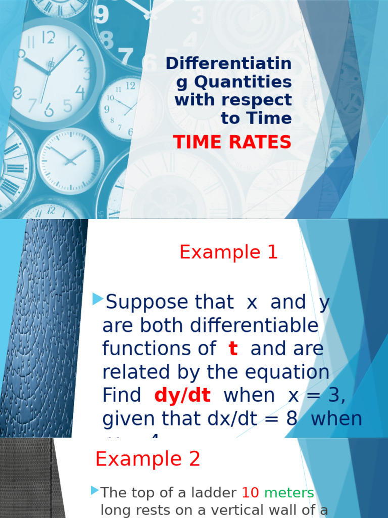 Time Rates Differentiation Applied | PDF