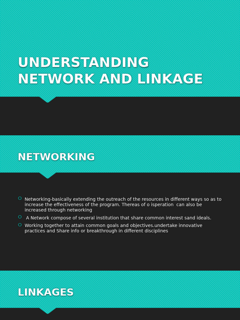 Understanding Network and Linkage | PDF