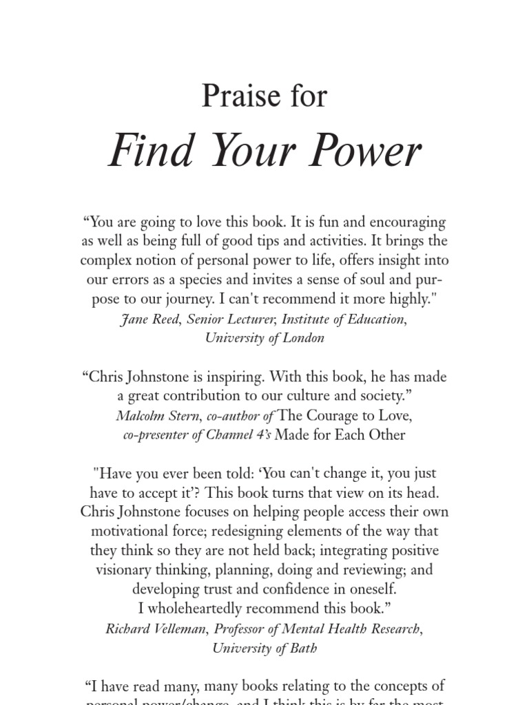 Find Your Power | PDF | Substance Dependence | Motivation
