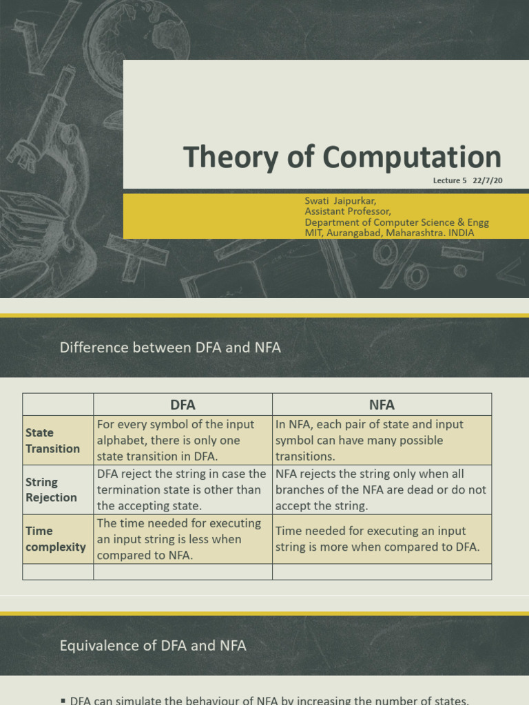 NFA_DFAandMealyMoore | PDF | Computer Science | Theory Of Computation