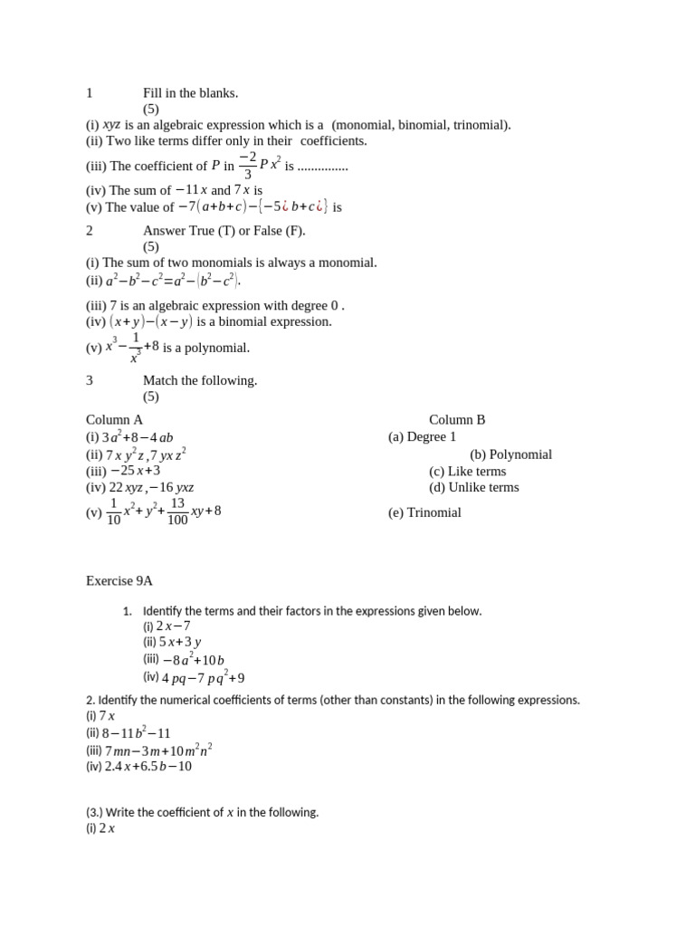 ALGEBRA DATA (1) | PDF | Algorithms | Mathematics Of Computing