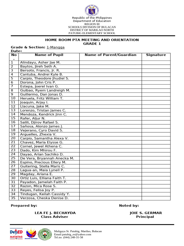 Report Card Distribution Attendance | PDF