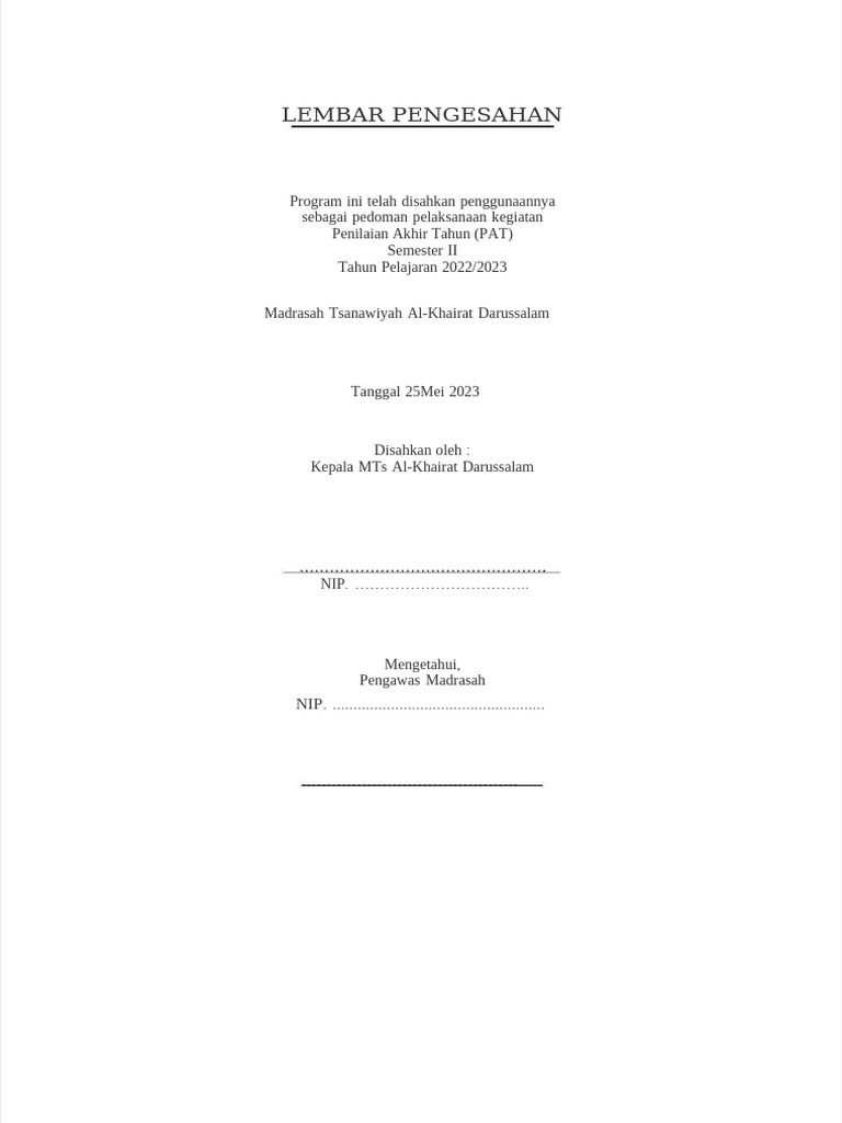 PDF Program Kerja Pat Mts Alda - Compress | PDF | Karier & Perkembangan | Pengelolaan Keuangan ...