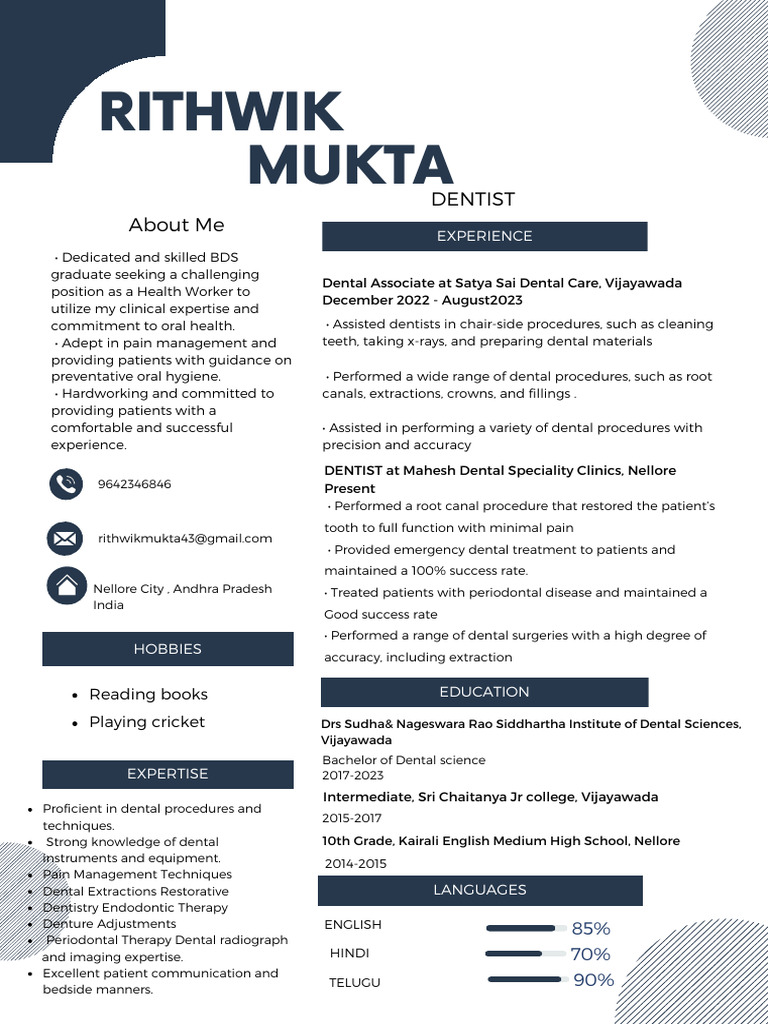 Rithwik Mukta | PDF | Dentistry | Periodontology