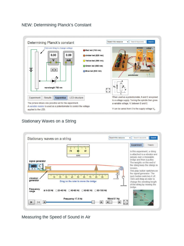 A-Level Physics Experiments Guide | PDF