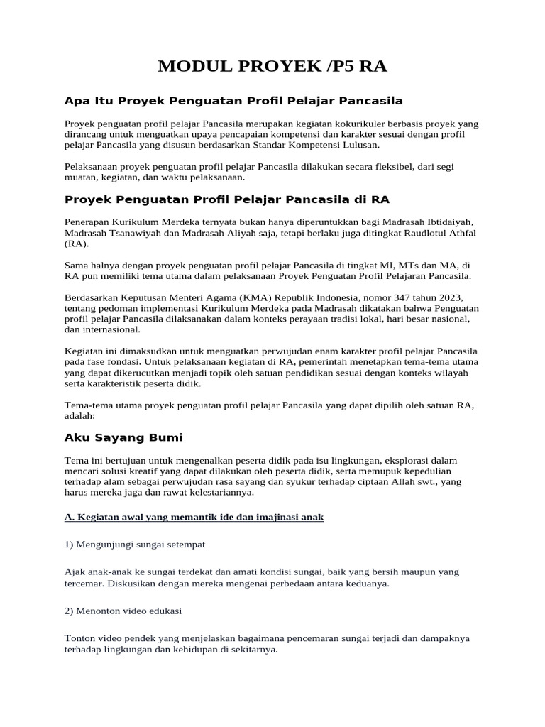 MODUL PROYEK p5 | PDF