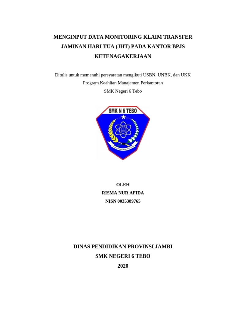 Laporan PKL: Input Data Klaim JHT | PDF