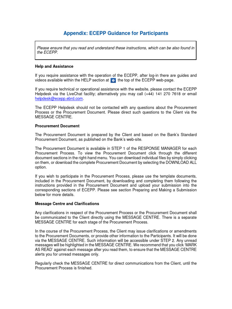 ECEPP Participant Guidance Document | PDF | Computing