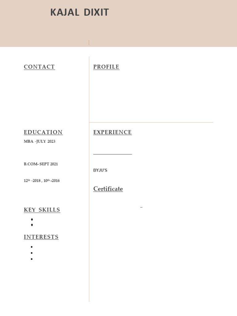 Kajal Resume | PDF | Business | Computers