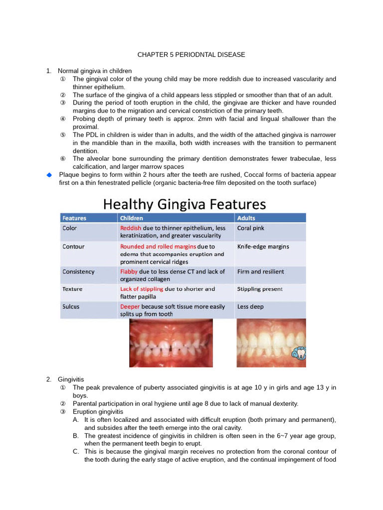 CHAPTER 4 PERIODONTAL | PDF | Periodontology | Human Tooth