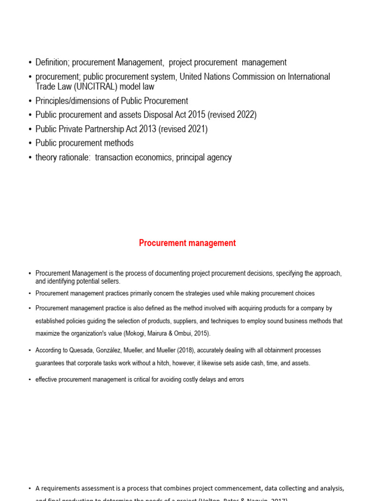 Procurement Management Lesson 1s | PDF | Procurement | Lease