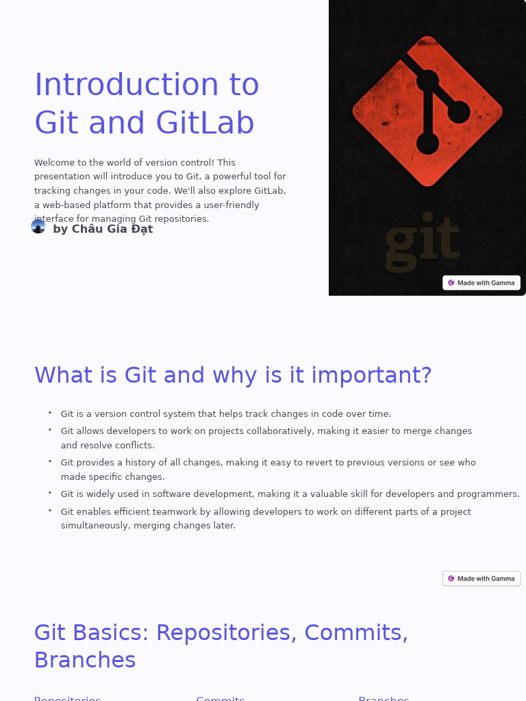 Git & GitLab: Version Control Guide | PDF | Version Control | Computer Science