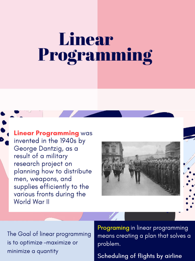 Linear Programming | PDF | Inequality (Mathematics) | Linear Programming