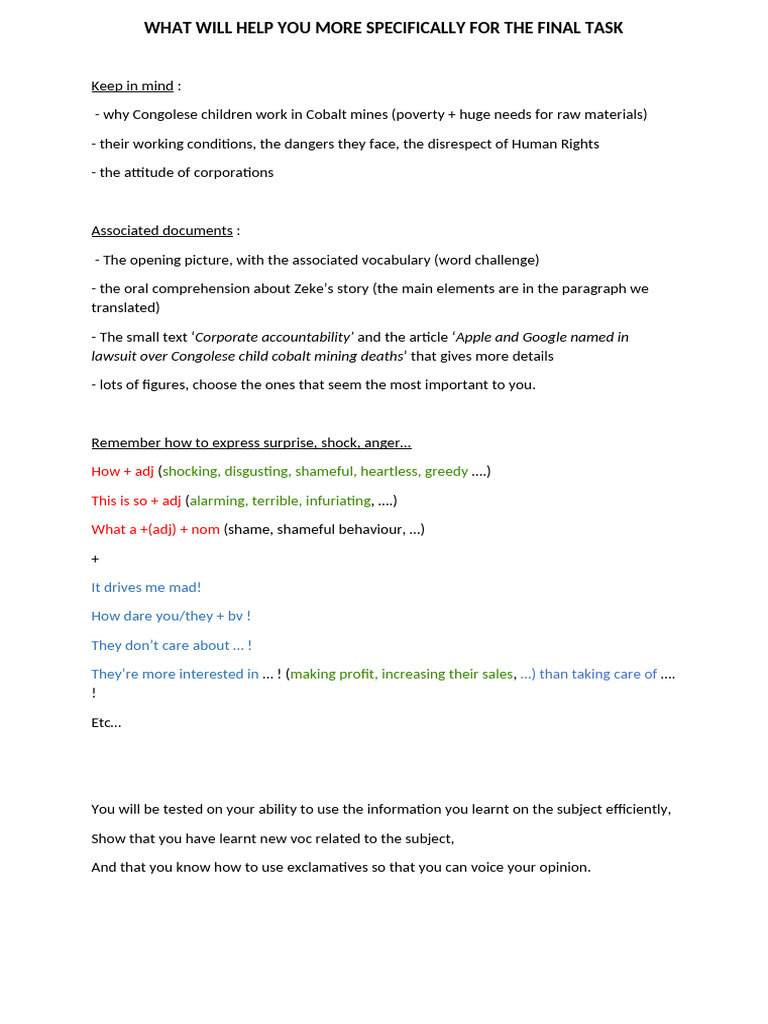 WHAT WILL HELP YOU MORE SPECIFICALLY FOR THE FINAL TASK 2 | PDF