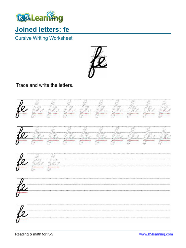 K-5 Cursive Writing Practice | PDF | Language Arts & Discipline