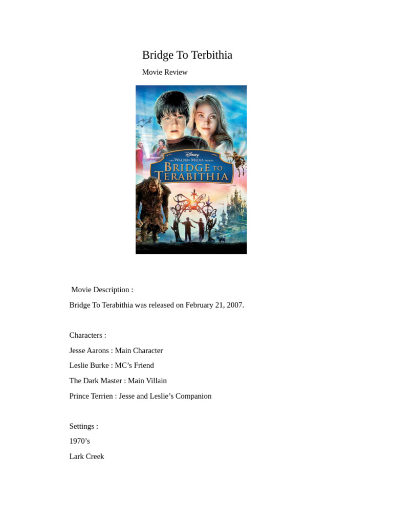 Bridge To Terabithia | PDF