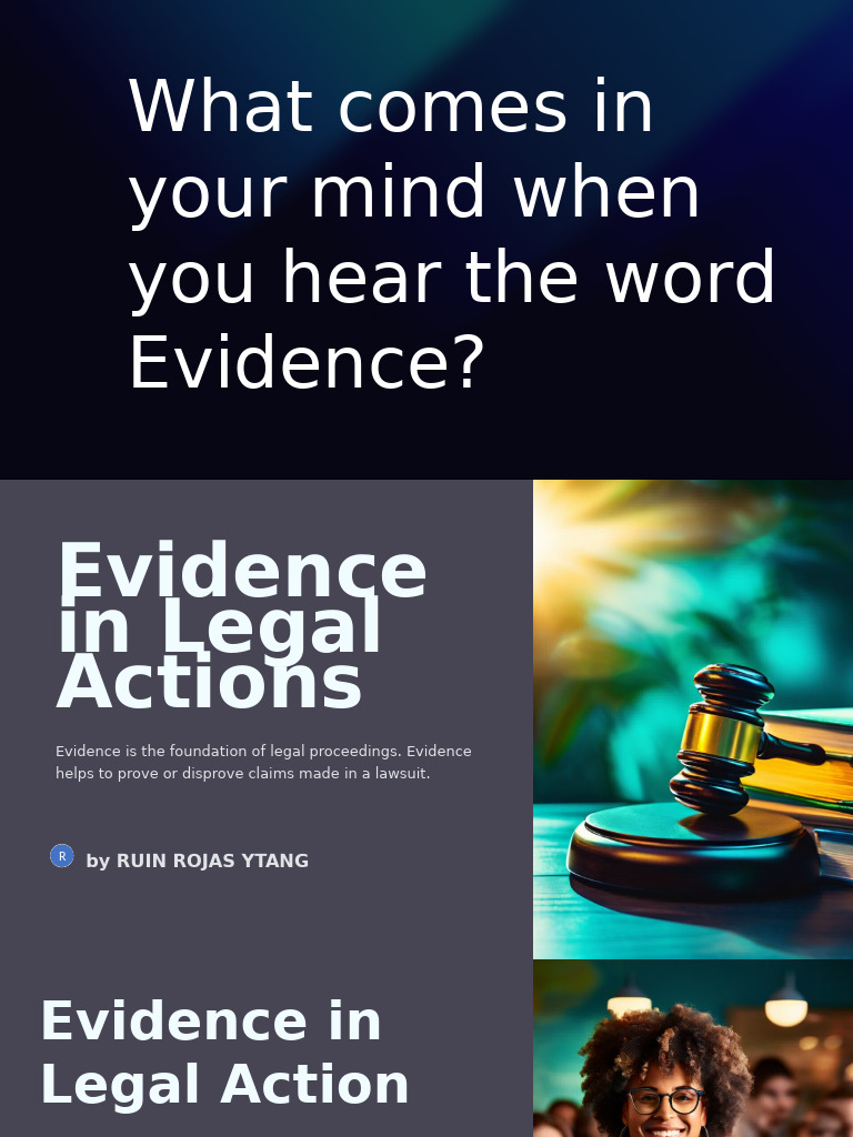 Introduction-to-Evidence-in-Legal-Actions | PDF | Lawsuit | Evidence
