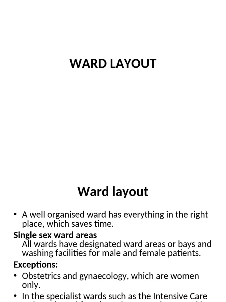 WARD LAYOUT Specimen Collection | PDF | Hospital | Cerebrospinal Fluid