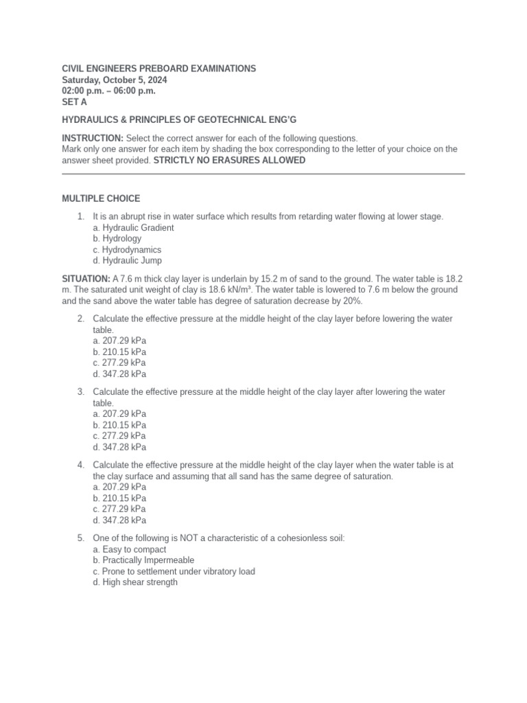 MSTE EXAM | PDF | Stress (Mechanics) | Shear Stress