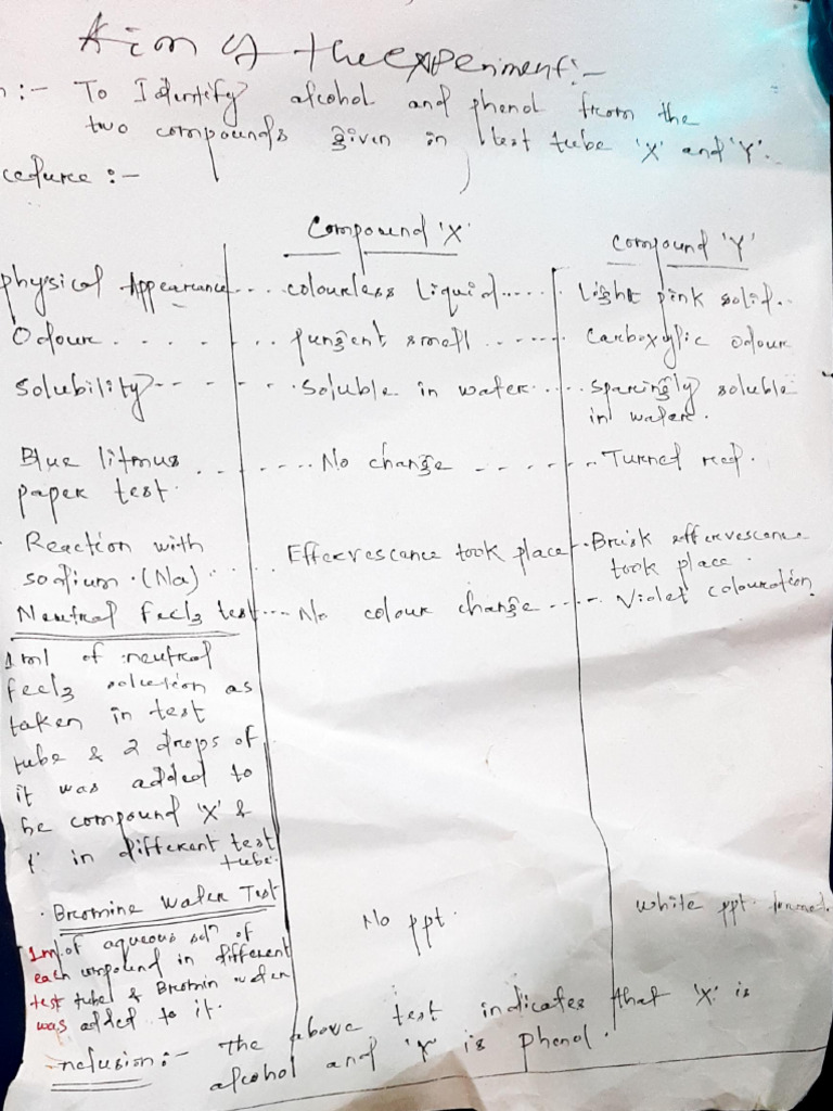 Expt 14 Alcolohol & Phenol | PDF