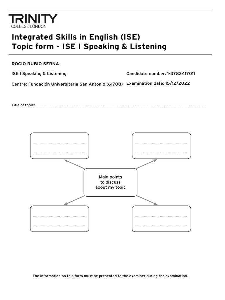 Topic Report Form (Base) - 1 | PDF