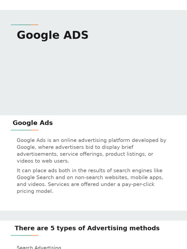 Google ADS | PDF | Online Advertising | Web Software