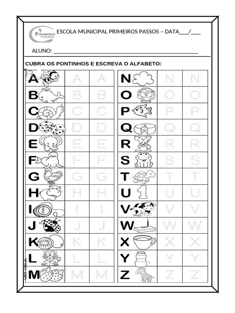 ATIVIDADES ALFABETO PRÉ 1 | PDF