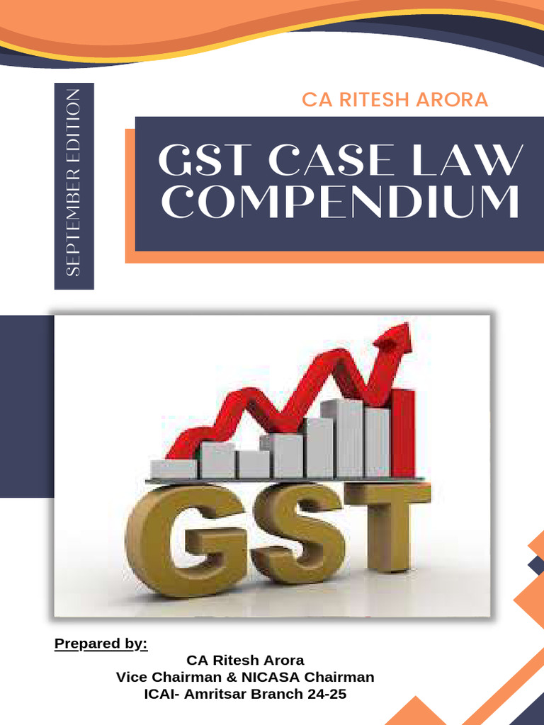 GST Case Law Compendium - September 24 Edition | PDF | Bail | Appeal