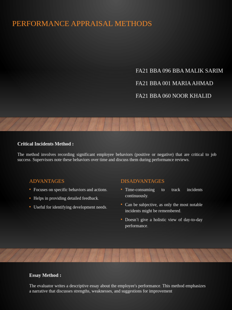 PERFORMANCE APPRAISAL METHODS | PDF | Performance Appraisal | Social Psychology