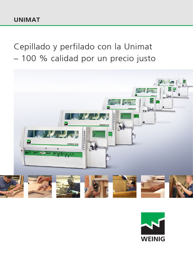 Unimat: Cepillado y Perfilado Eficiente | PDF | Carpintería ...