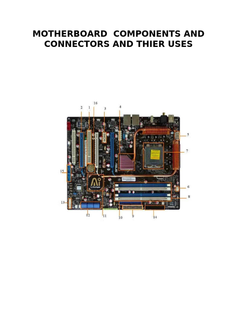 Motherboard Components and Uses | PDF | Computer Engineering | Computing