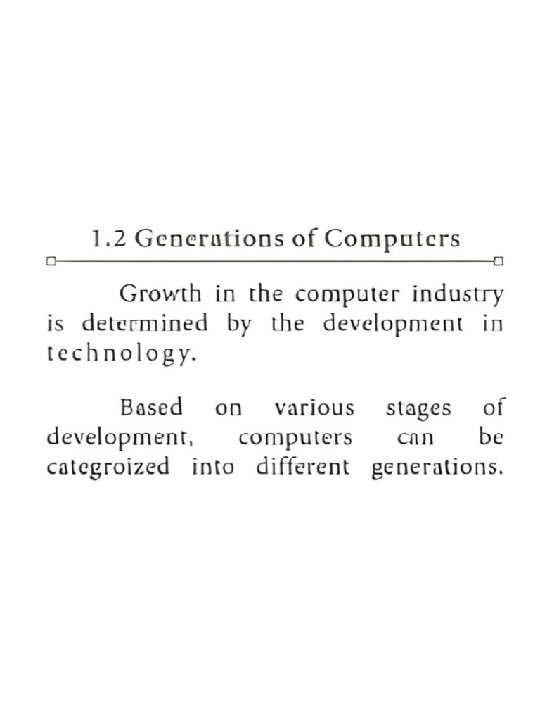 Generations of Computer | PDF