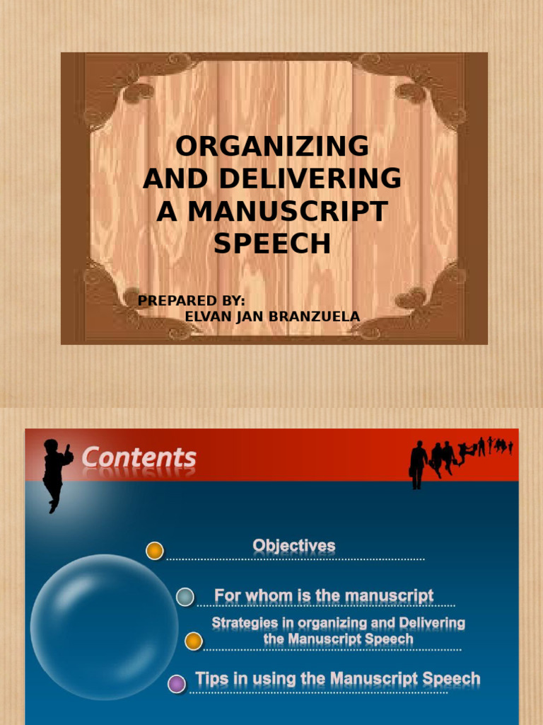 Manuscript Speech Presentation | PDF