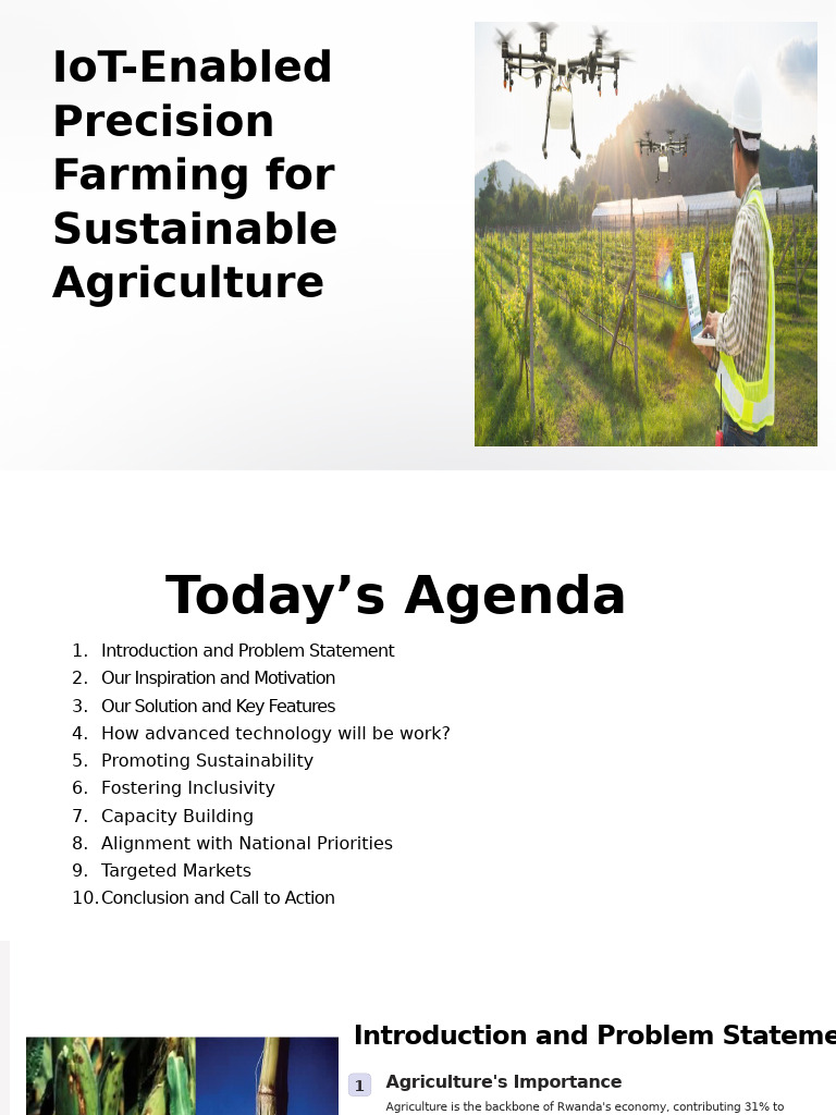 IoT Enabled Precision Farming for Sustainable Agriculture | PDF | Agriculture | Sustainability